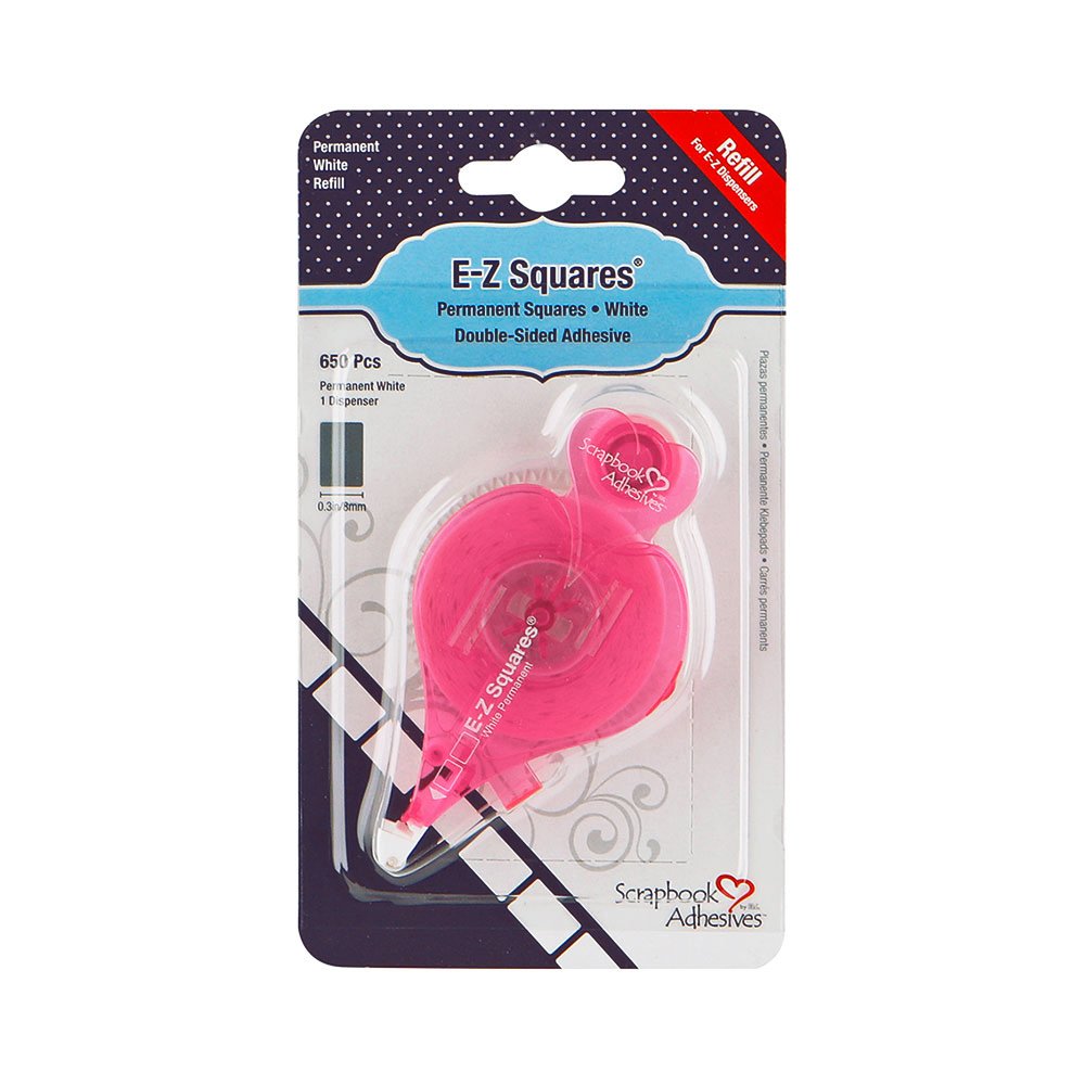 E-Z Squares Refill, 650pcs double-sided adhesive mounting squares