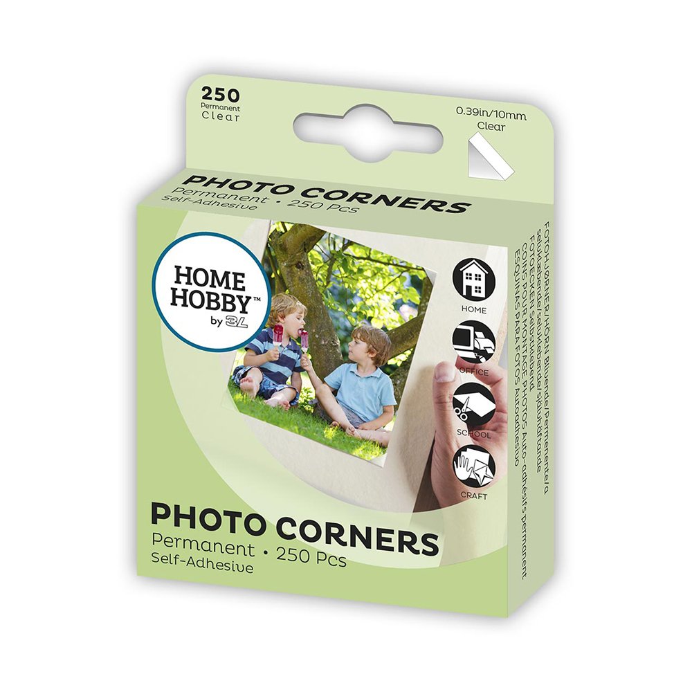 Photo Corners Clear 10mm 250 pcs in self dispensing box